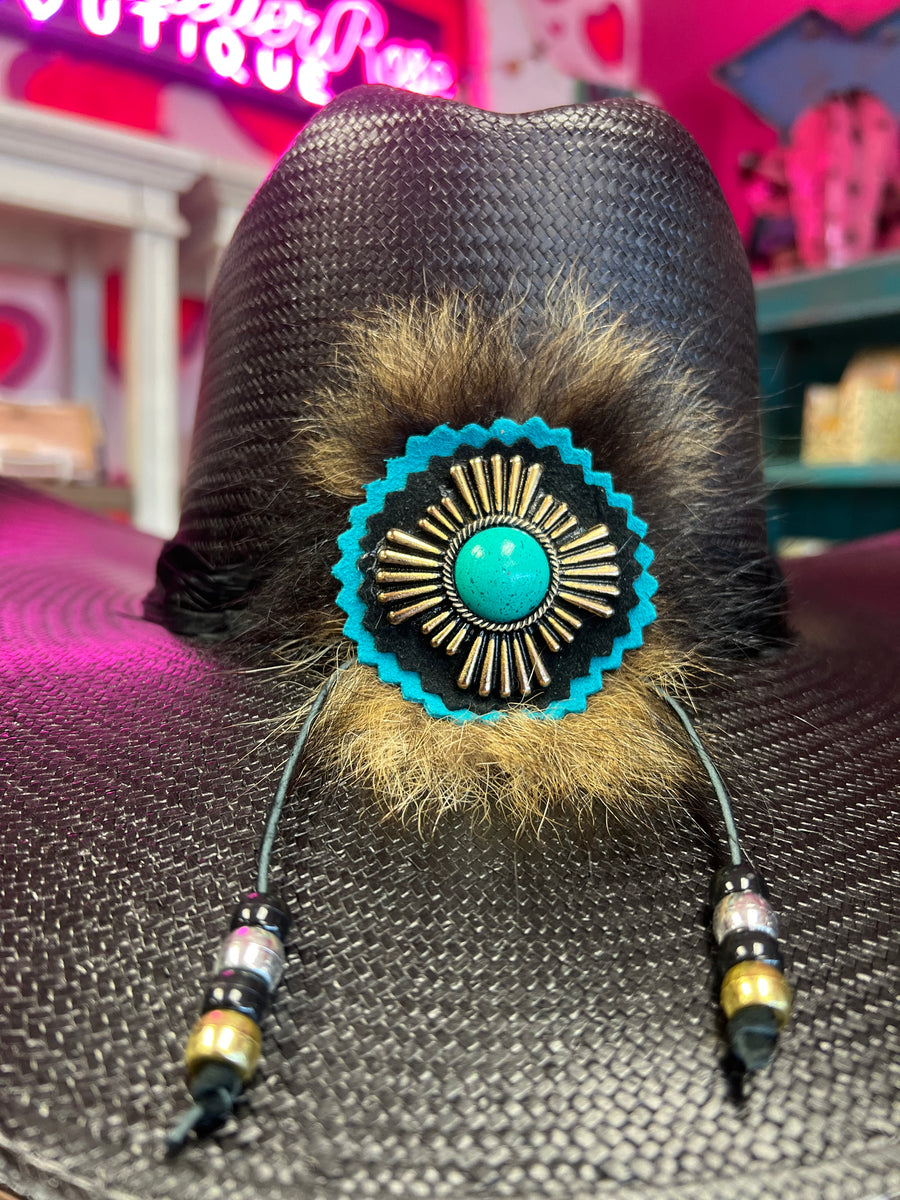 CHARLIE 1 HORSE X LAINEY WILSON COUNTRY WITH A FLARE STRAW HAT - BLACK ...