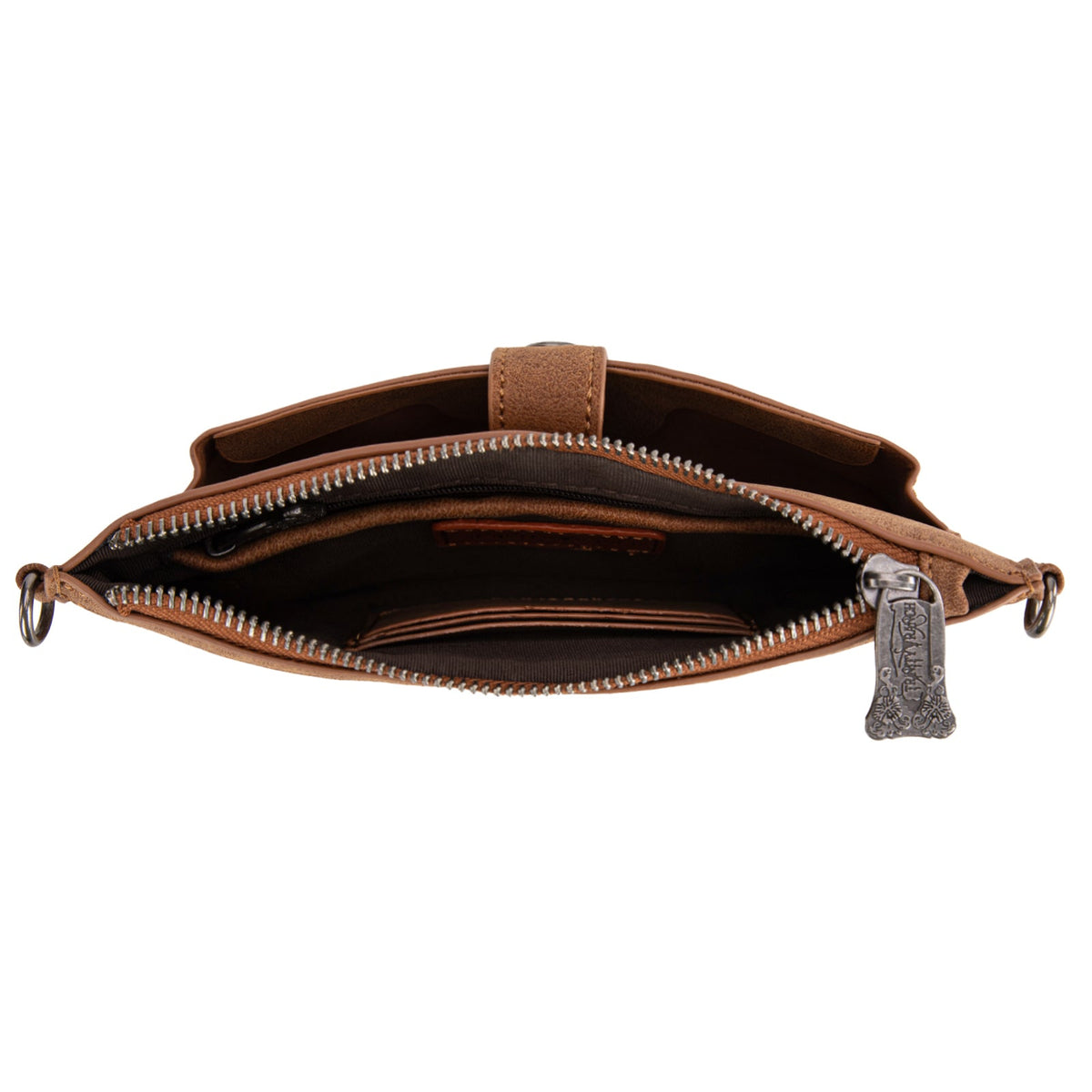 Trinity Ranch Floral Aztec Tooled Collection Clutch/Crossbody - Brown ...