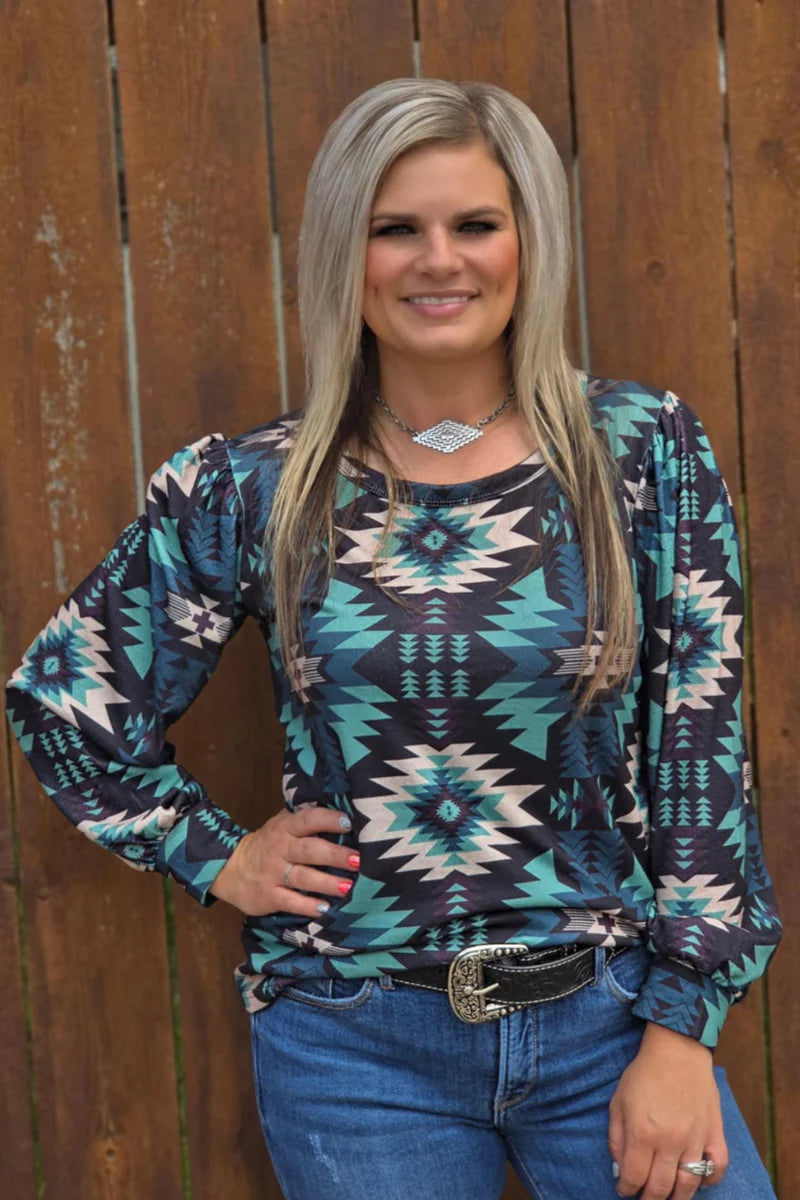 MIDNIGHT MESA TOP – The Chandelier Rose Boutique